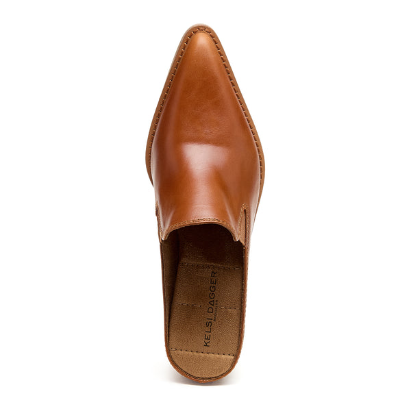 Kelsi Dagger Mason Caramel Pointed Toe Mules – Kelsi Dagger BK